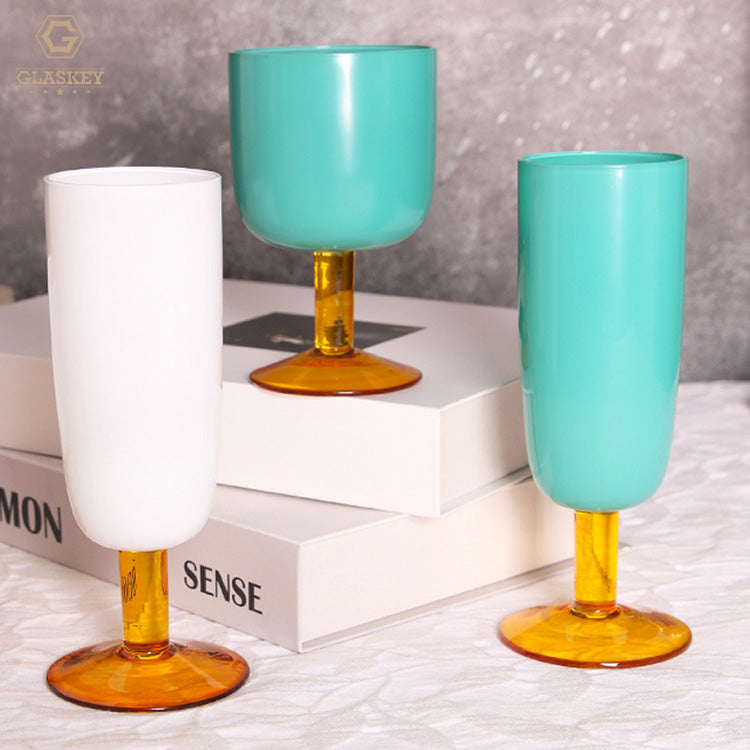 French Vintage Frosted Sunset Short Cup Short Coffee Cup Goblet Juice