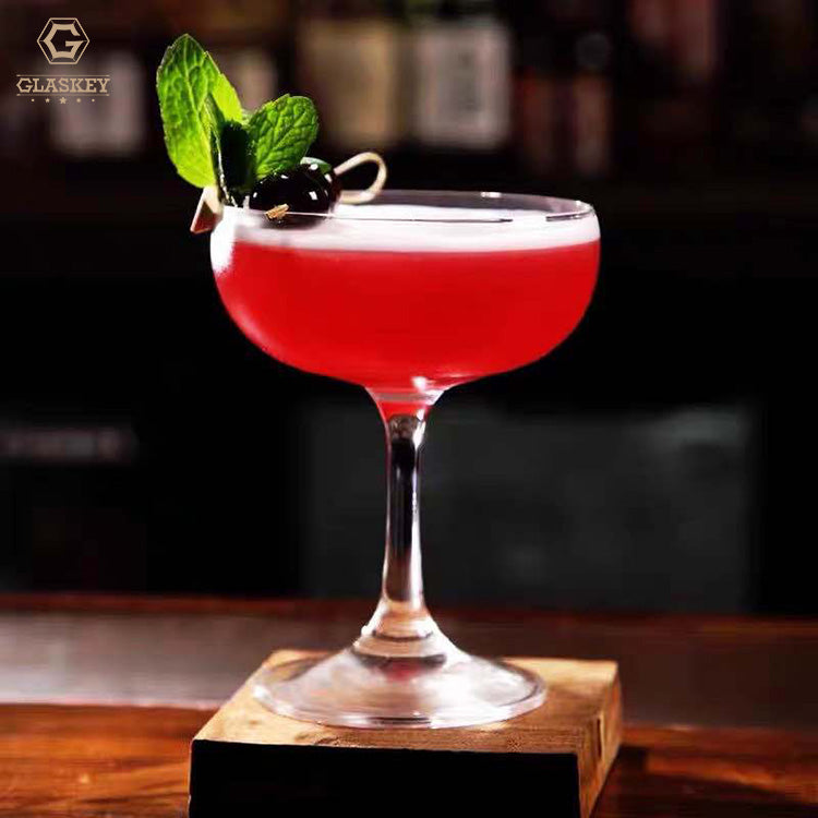 Crystal Classical Martini Cocktail Glass Saucer-Shaped Champagne Glass